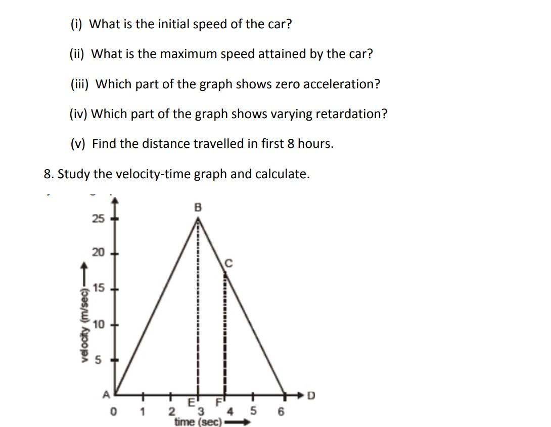 Solved 6. Draw graphs for the following cases. a. Distance | Chegg.com