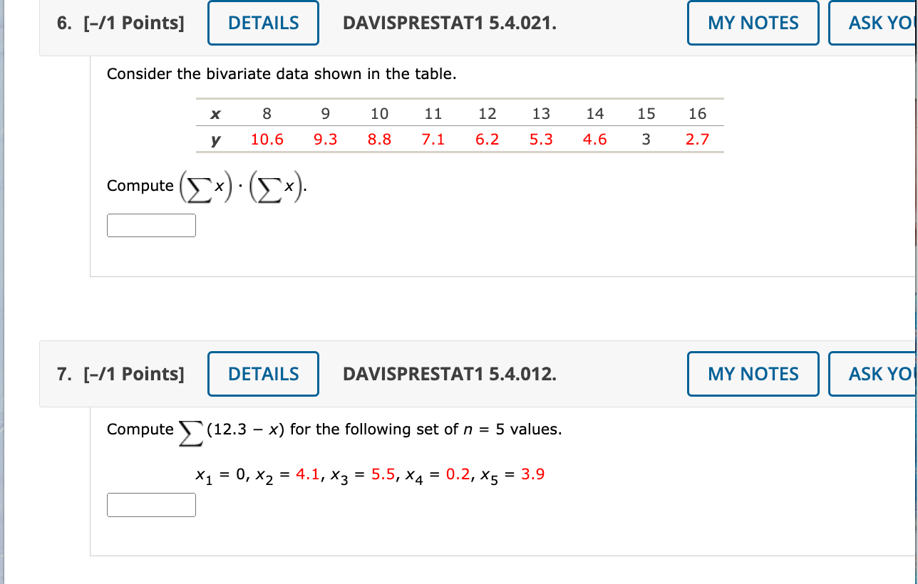 Solved -/1 Points] DAVISPRESTAT1 5.4.021. Consider the | Chegg.com