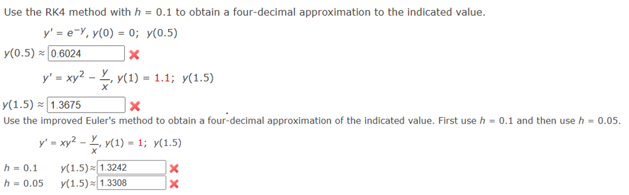 Solved Use the RK4 method with h=0.1 to obtain a | Chegg.com