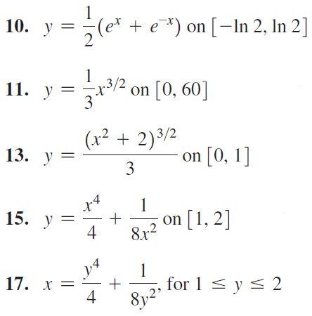Solved 9–20. Arc length calculations Find the arc length of | Chegg.com