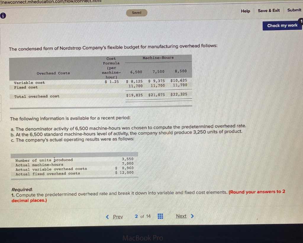 Solved Saved Help Save & Exit Submit Check my work The | Chegg.com