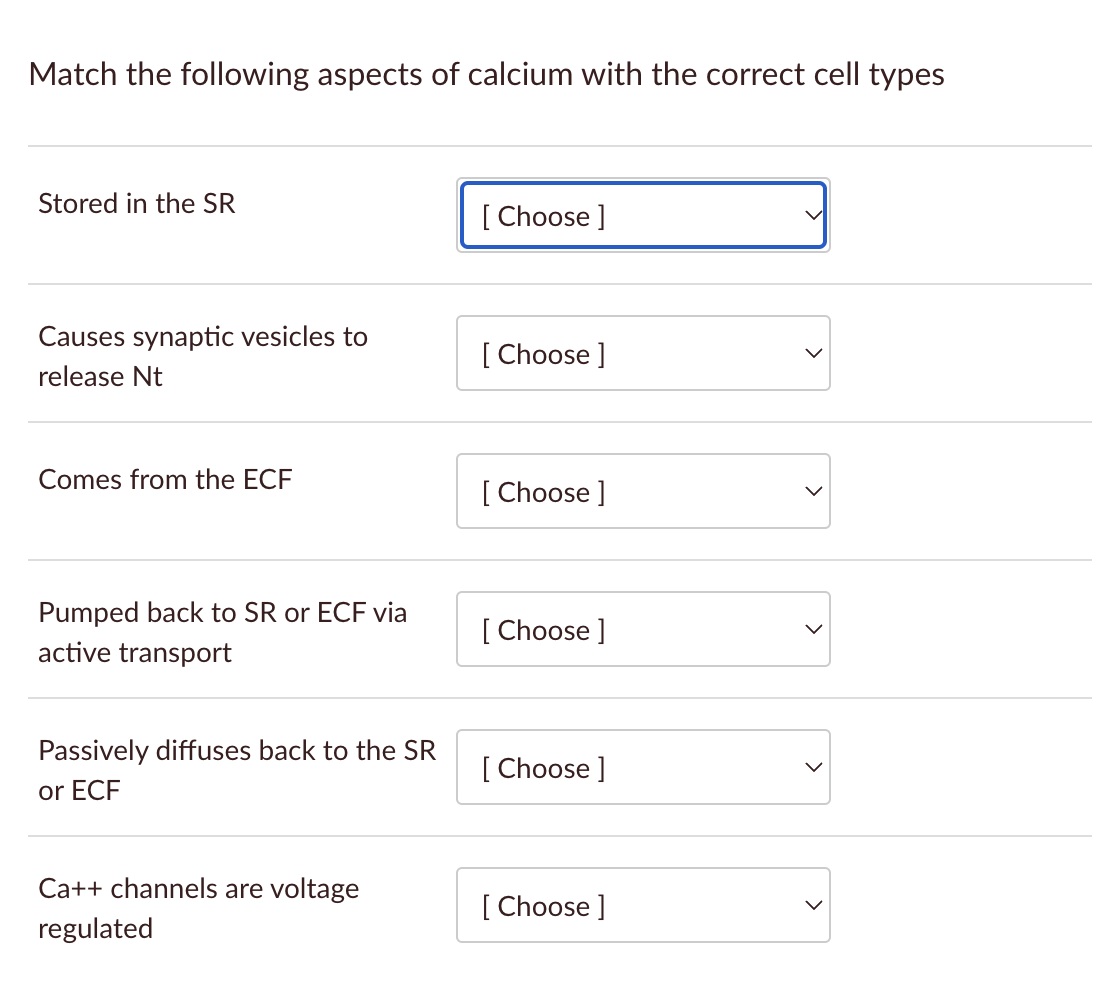 Solved The immediate result of Ca2+ release from the | Chegg.com