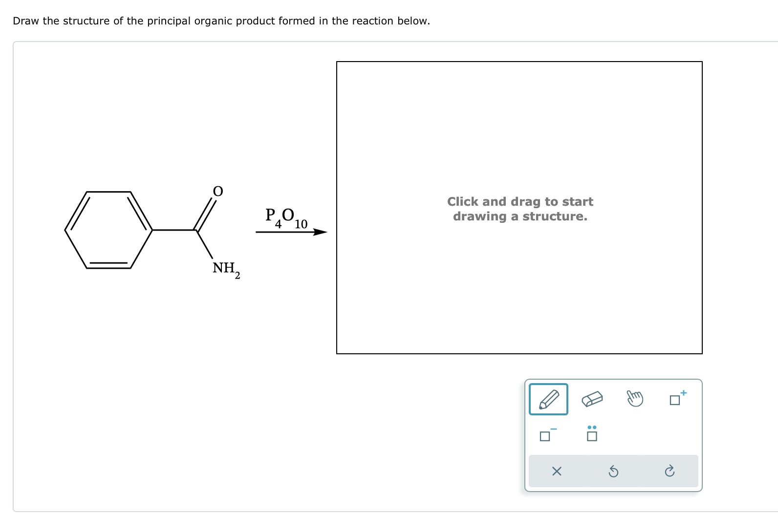 Solved Draw the structure of the principal organic product | Chegg.com