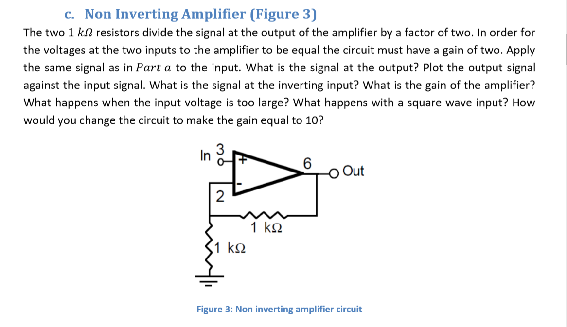 Solved a. Comparator (Figure 1) Apply a 1 kHz sine wave | Chegg.com