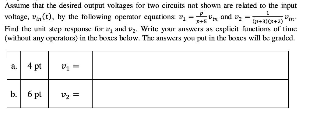 Solved р 1 Assume that the desired output voltages for two | Chegg.com