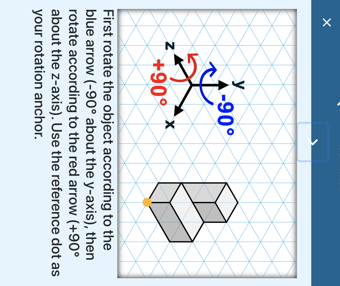 First Rotate The Object According To The Blue Arrow