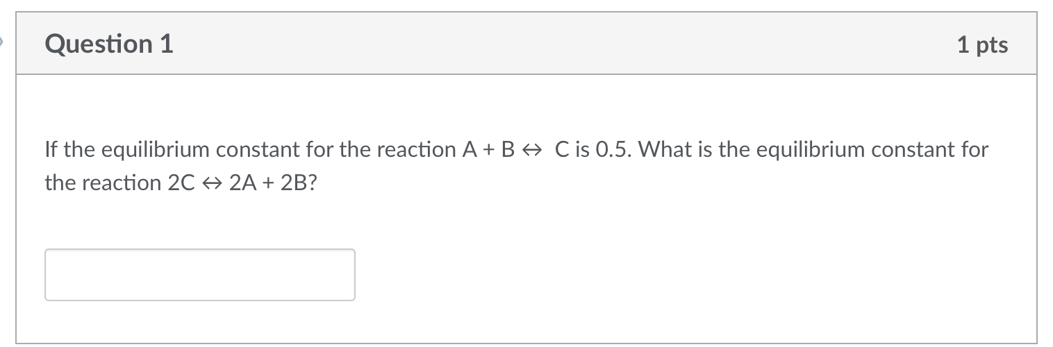 Solved If the equilibrium constant for the reaction A+B↔C is | Chegg.com