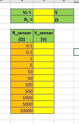 Solved Excel - Sensor Output 7. In the sensor circuit, let | Chegg.com