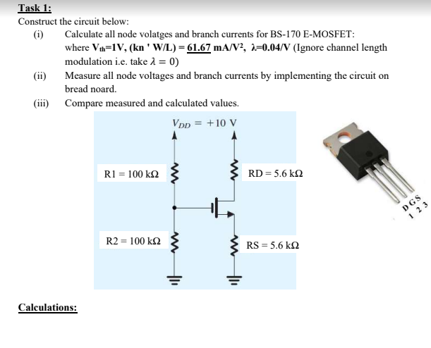 Solved Construct the circuit below: (i) Calculate all node | Chegg.com