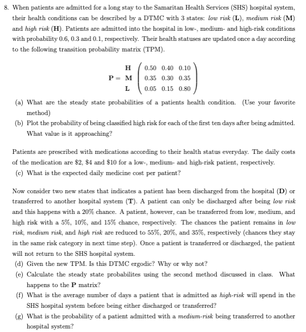 Solved Only do part (d(e(f(g If doing great will give good | Chegg.com