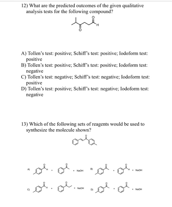 Solved 12) What are the predicted outcomes of the given | Chegg.com