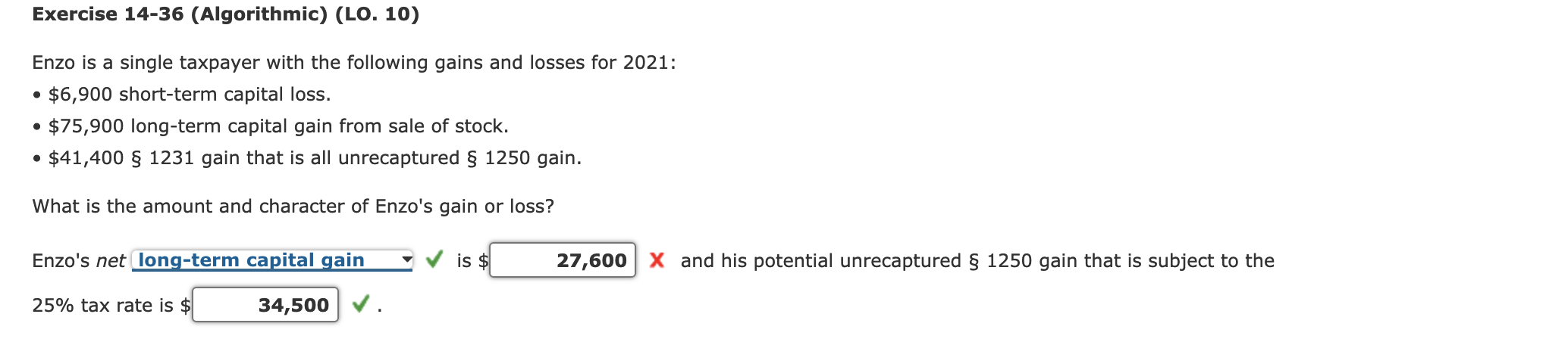 Solved Exercise 14-36 (Algorithmic) (LO. 10) Enzo is a | Chegg.com