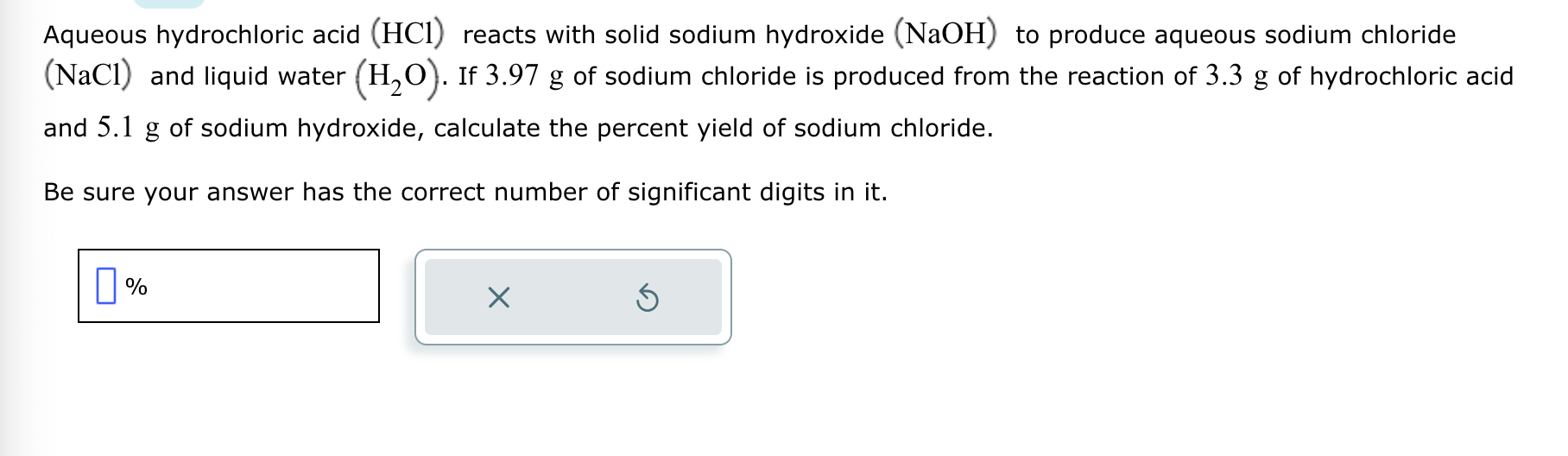 Solved Aqueous hydrochloric acid (HCl) reacts with solid | Chegg.com