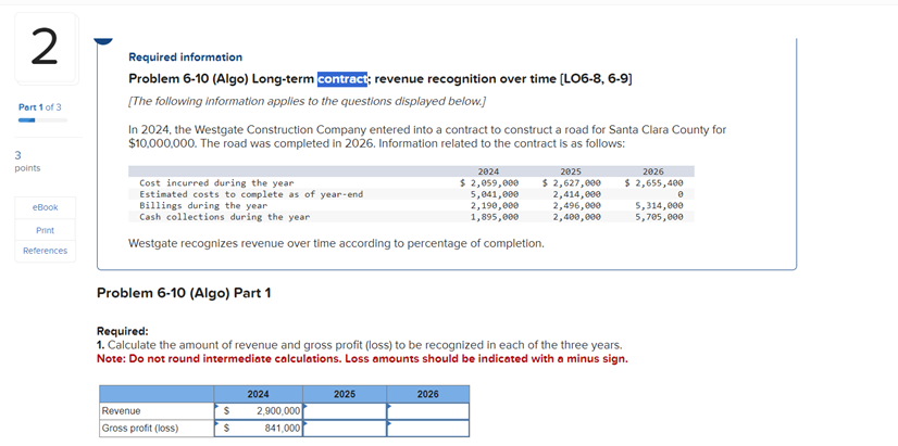 Solved 1. Calculate the amount of revenue and gross profit | Chegg.com