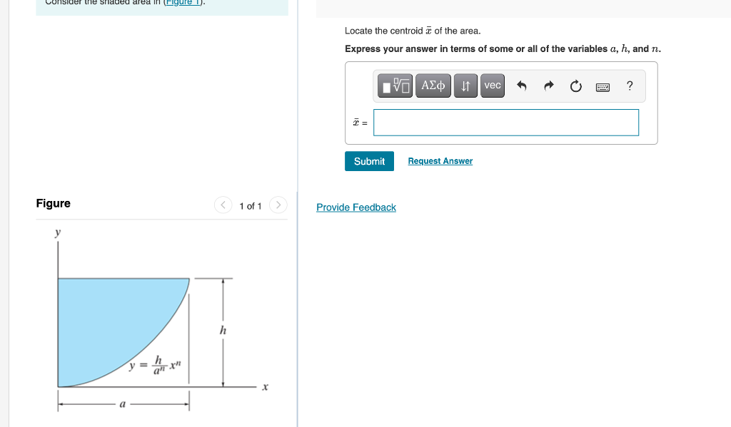Solved Locate the centroid xˉ of the area. Express your | Chegg.com
