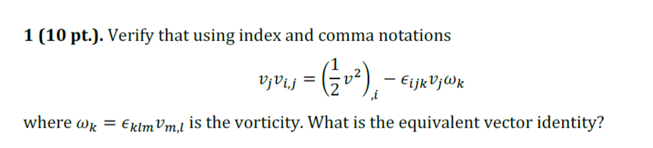 Solved 1 (10 pt.). Verify that using index and comma | Chegg.com