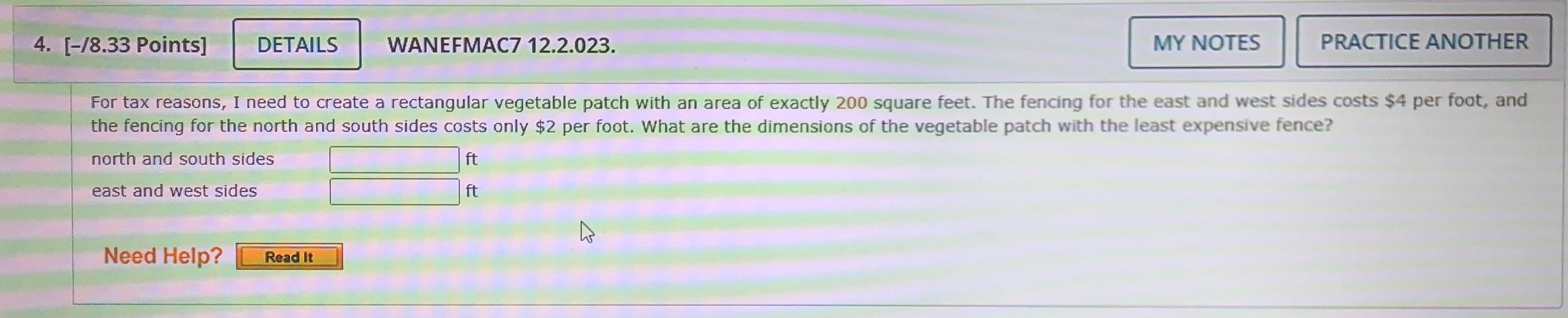 Solved 4. [-18.33 Points] DETAILS WANEFMAC7 12.2.023. MY | Chegg.com