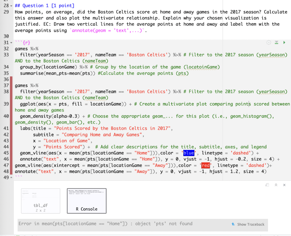 Solved Hey how do I fix the error in this R studio code? the | Chegg.com