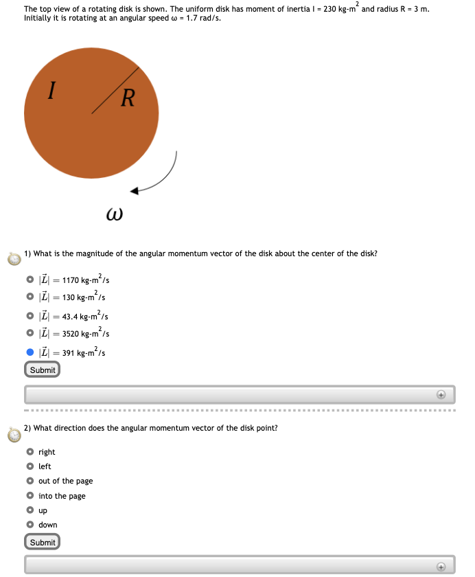 Solved The top view of a rotating disk is shown. The uniform | Chegg.com