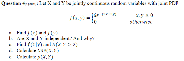Solved Question 464 points): Let X and Y be jointly | Chegg.com
