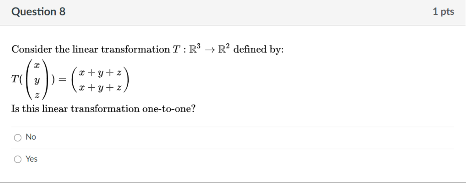 Solved Consider the linear transformation T: R3 + R2 defined | Chegg.com