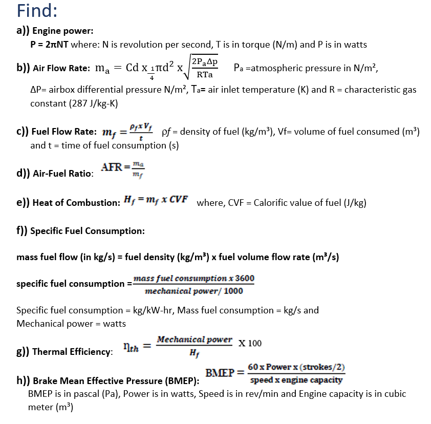 Solved Engine speed 1144rpm Engine type: Diesel Engine | Chegg.com
