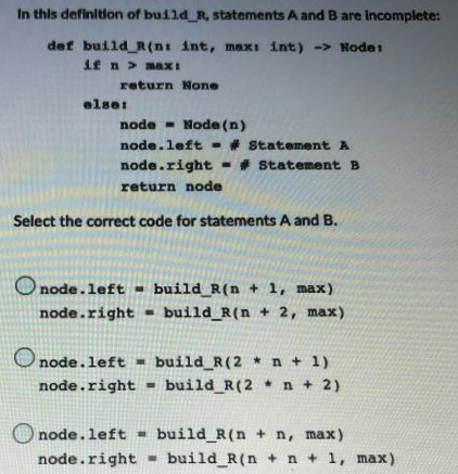 Solved Instances of class Node are nodes in a binary trees | Chegg.com