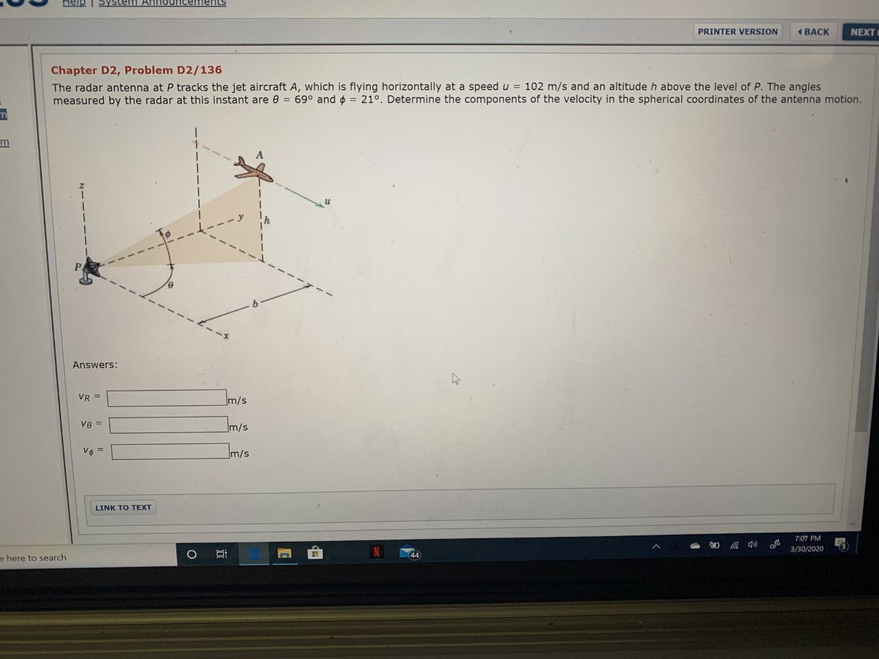 Solved eng Sysler KIUuncements PRINTER VERSION BACK NEXT | Chegg.com