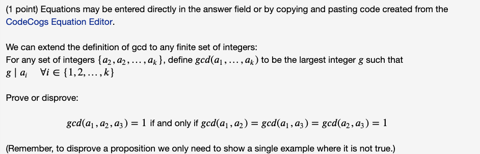 Solved (1 point) Equations may be entered directly in the | Chegg.com