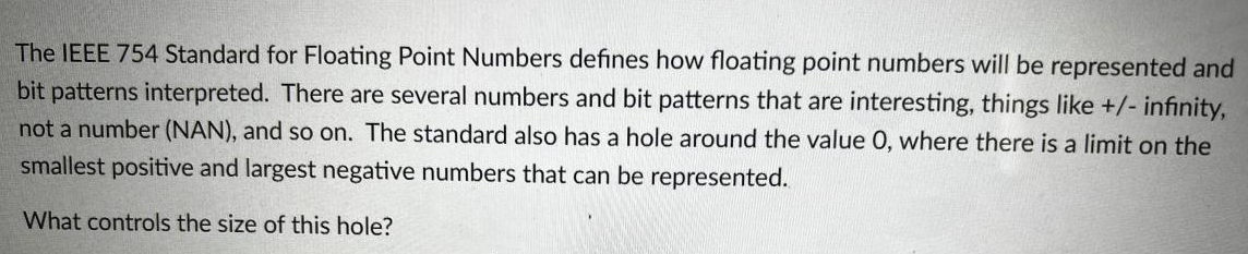 Solved The IEEE 754 Standard for Floating Point Numbers | Chegg.com
