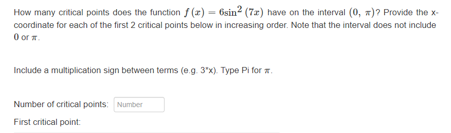 Solved How many critical points does the function | Chegg.com