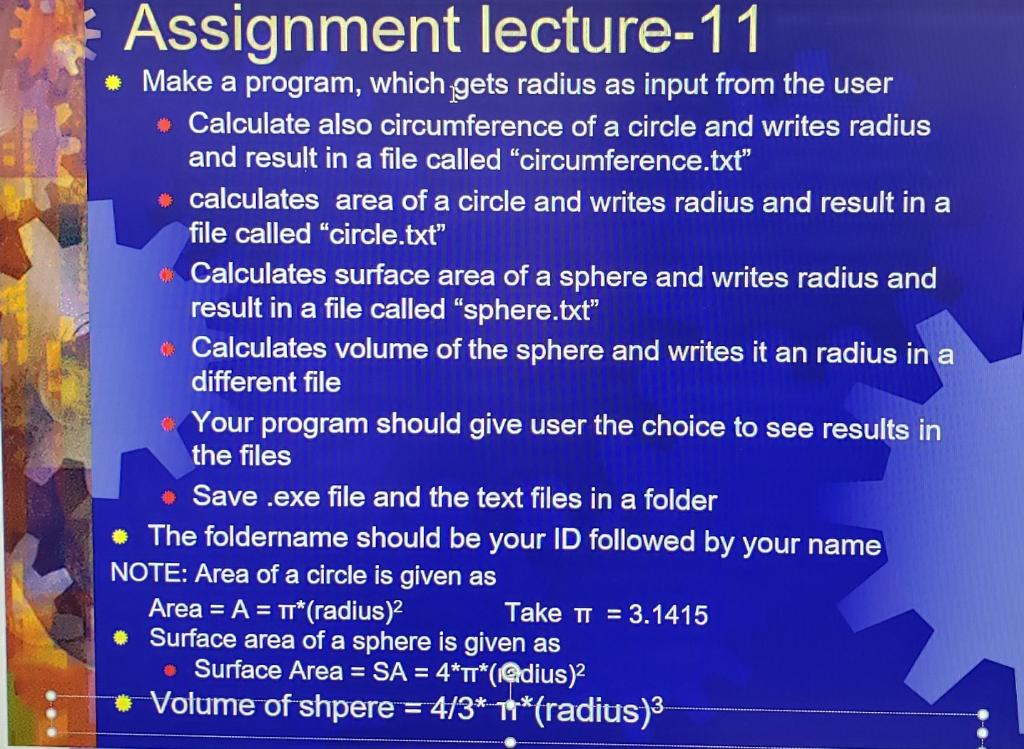Solved Assignment lecture-11 Make a program, which gets | Chegg.com