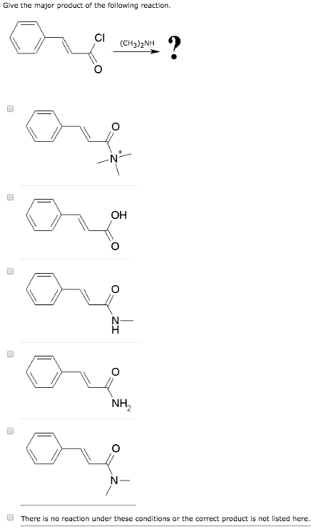 Solved Give the major product of the following reaction. CI | Chegg.com