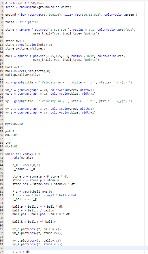 Solved I Was Writing This Code In Glowscript Vpython But I 1646