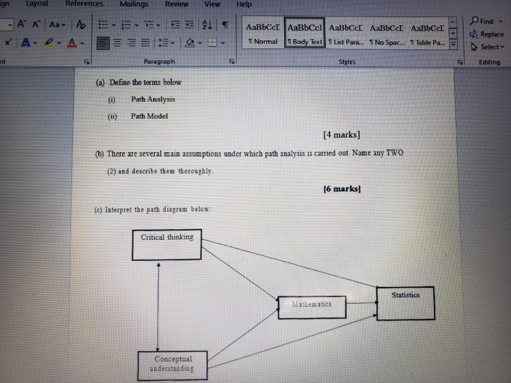 Solved ign Layout References Mailings Review View Help A A | Chegg.com