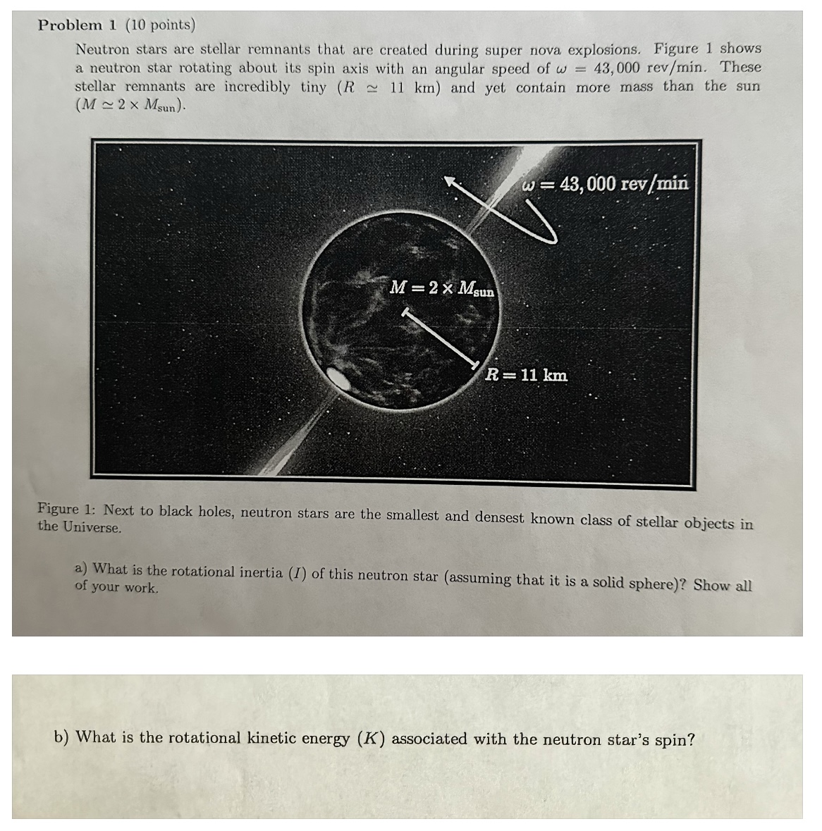 Solved Neutron stars are stellar remnants that are created | Chegg.com