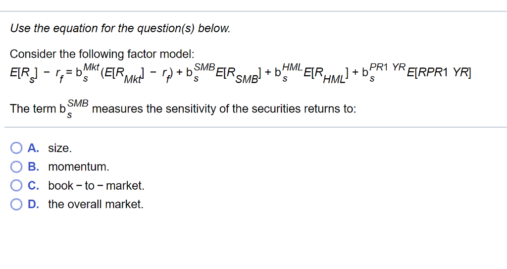 Solved Use the equation for the question(s) below Consider | Chegg.com