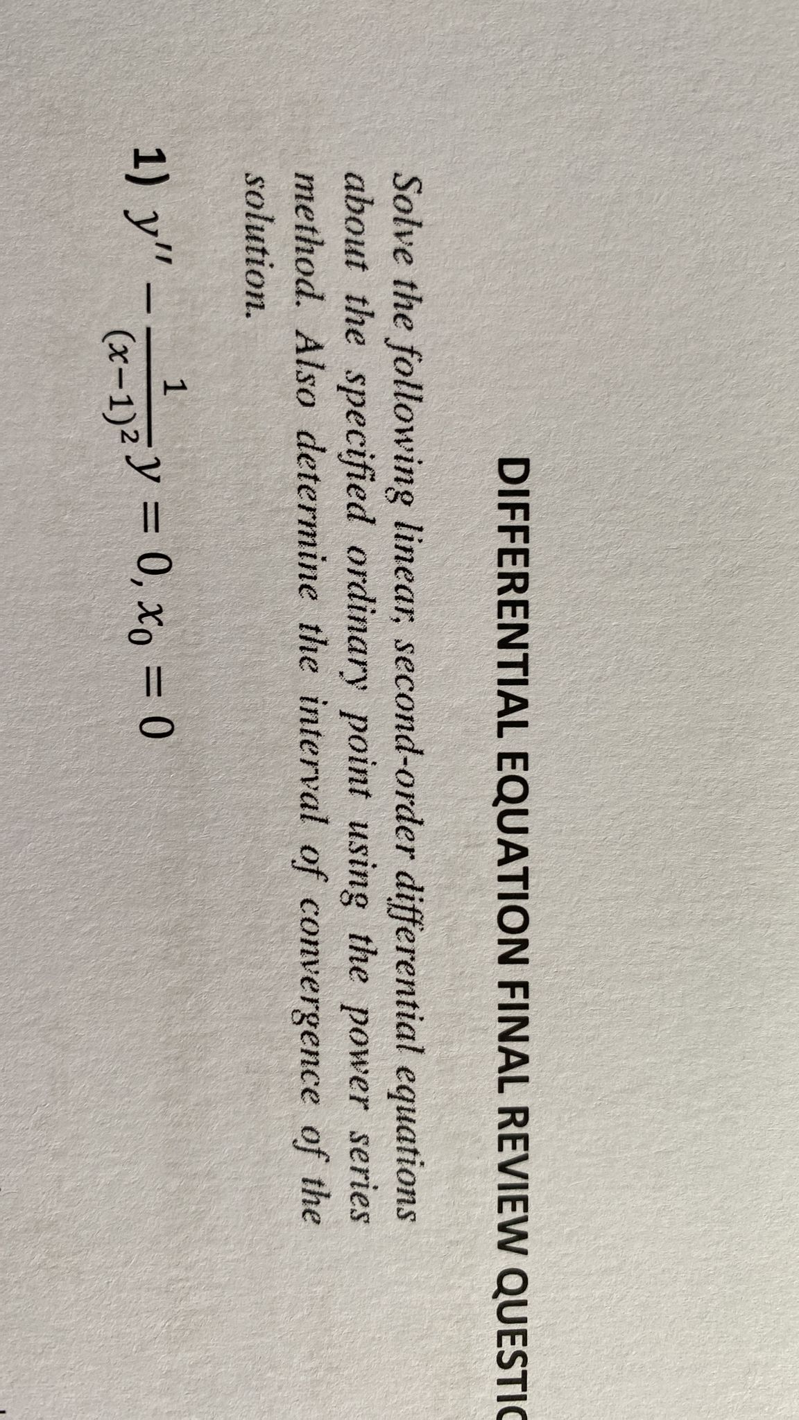 Solved Solve The Following Linear Second Order Difference