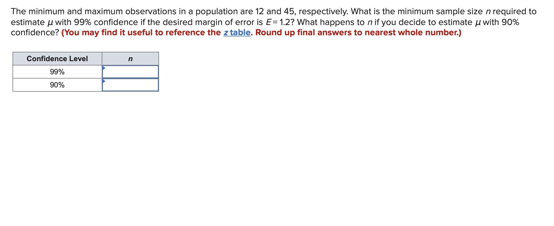 Solved The minimum and maximum observations in a population | Chegg.com
