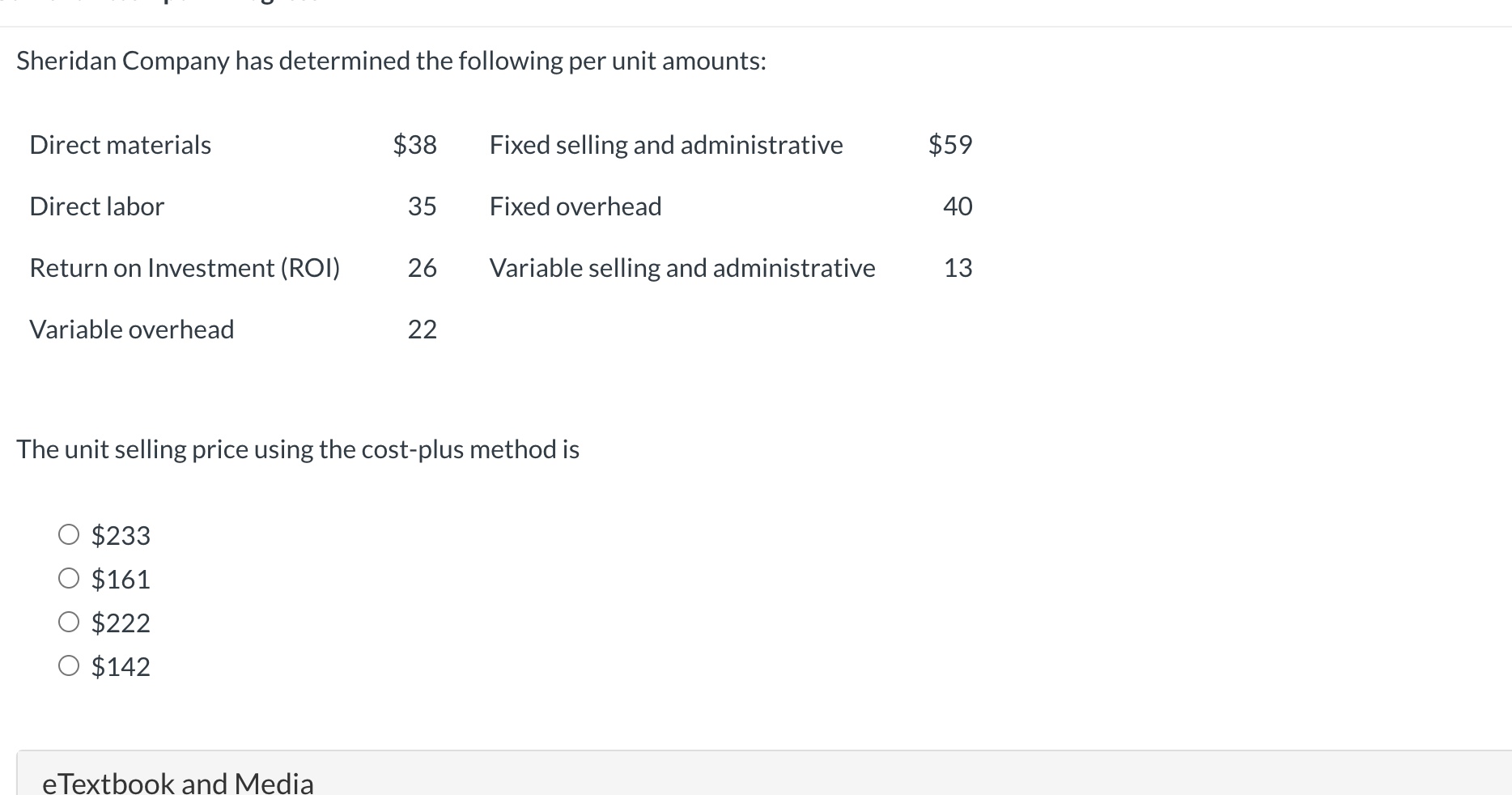 Solved Sheridan Company has determined the following per | Chegg.com