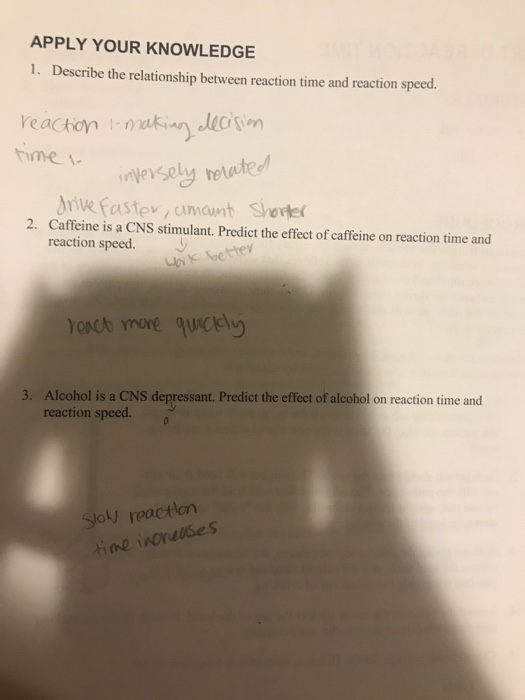 Slow Reaction Time Alcohol