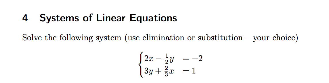 Solved 4 Systems of Linear Equations Solve the following | Chegg.com