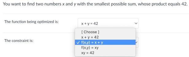 Solved You want to find two numbers x and y with the | Chegg.com