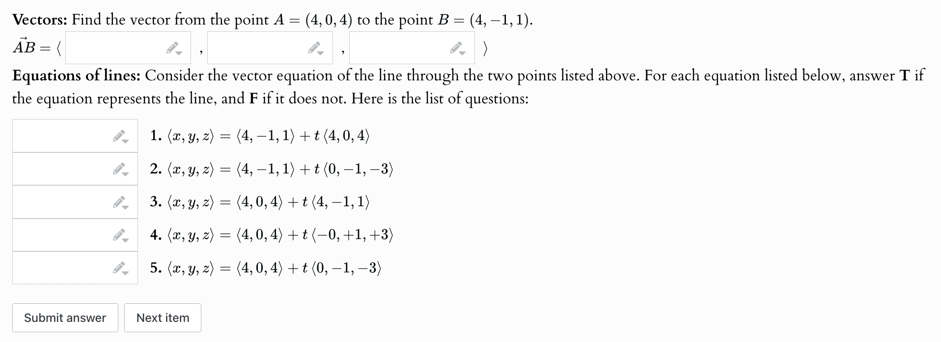Solved Vectors: Find the vector from the point A=(4,0,4) to | Chegg.com