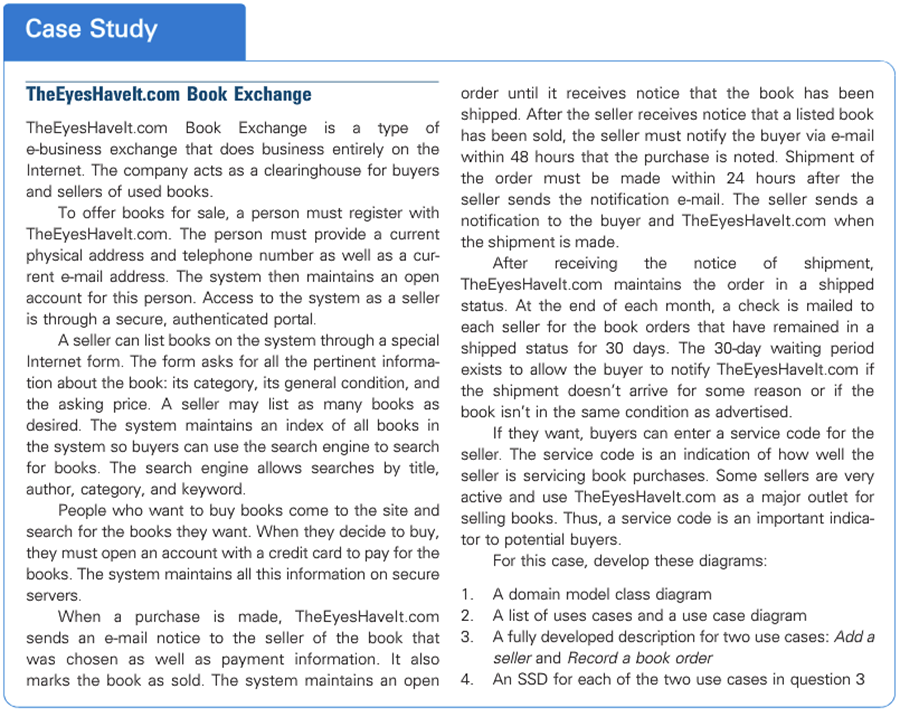 Solved Please read the above case, create a UML model using | Chegg.com