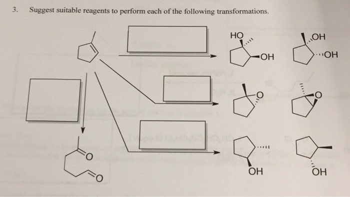 Solved 3. Suggest suitable reagents to perform each of the | Chegg.com