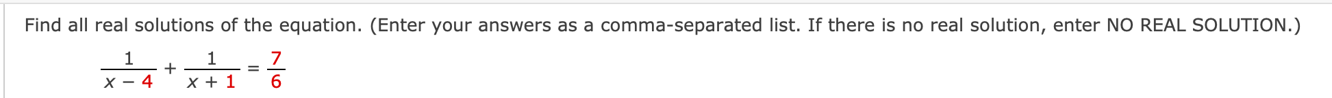 Solved Find all real solutions of the equation. (Enter your | Chegg.com