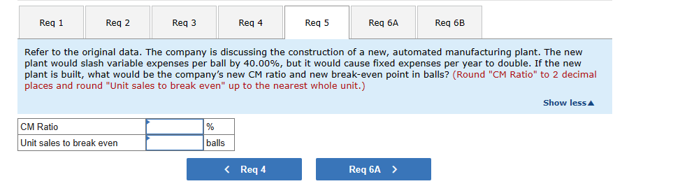 Solved Problem 5-20 (Algo) CVP Applications: Break-Even | Chegg.com