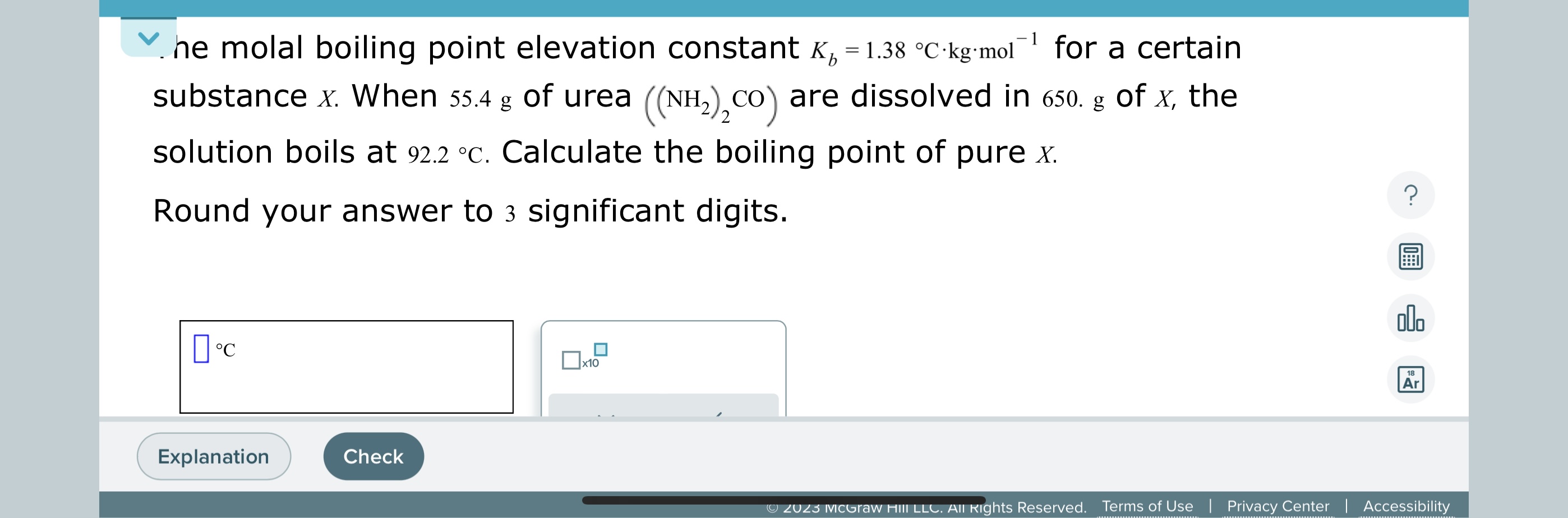 Solved . he molal boiling point elevation constant | Chegg.com
