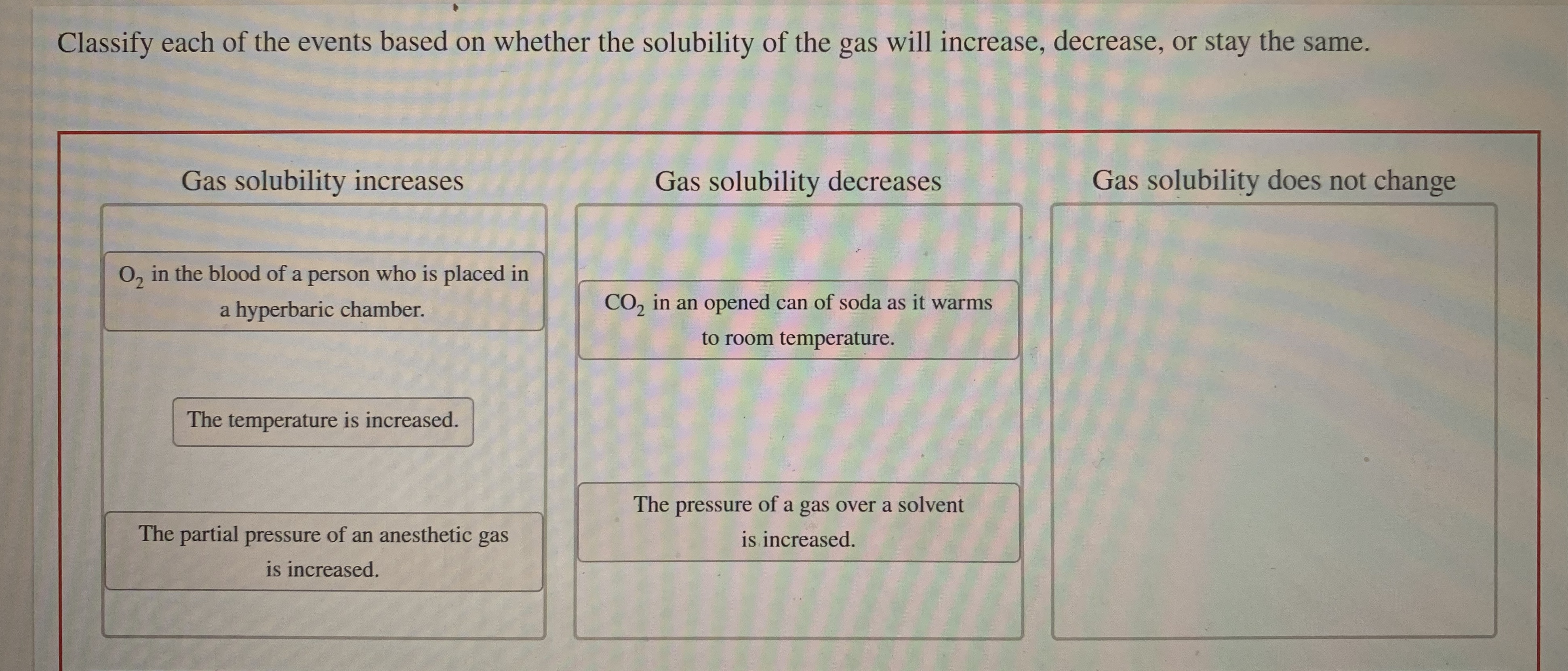 Solved Classify each of the events based on whether the | Chegg.com